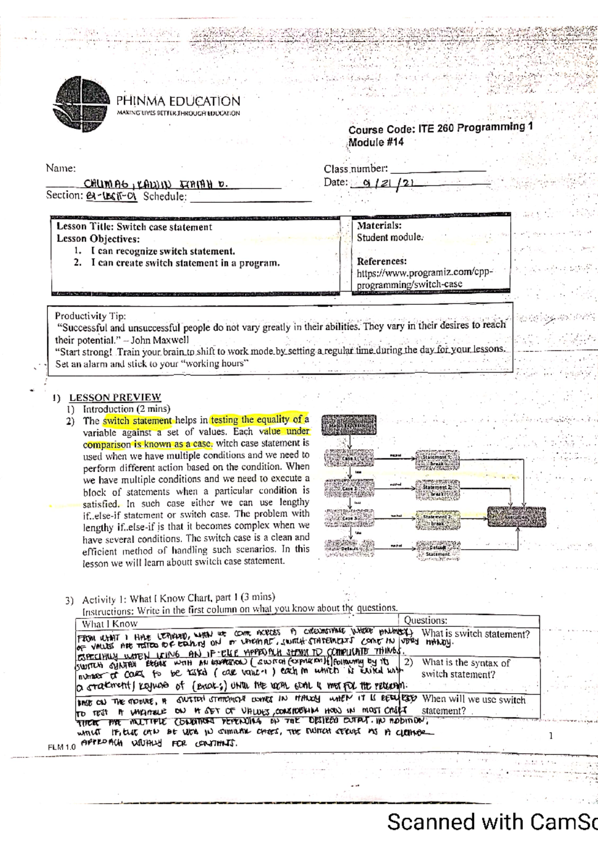 Calimag Module 14 - Introduction to C++ Programming Language: A ...