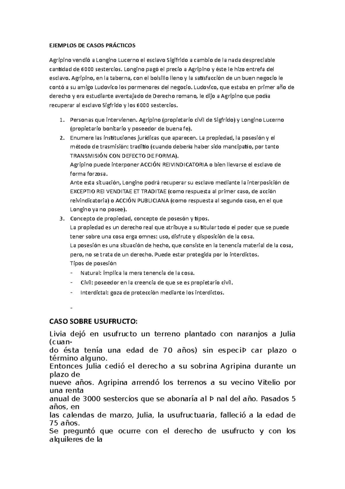 Ejemplos DE Casos Prácticos - EJEMPLOS DE CASOS PRÁCTICOS Agripino ...