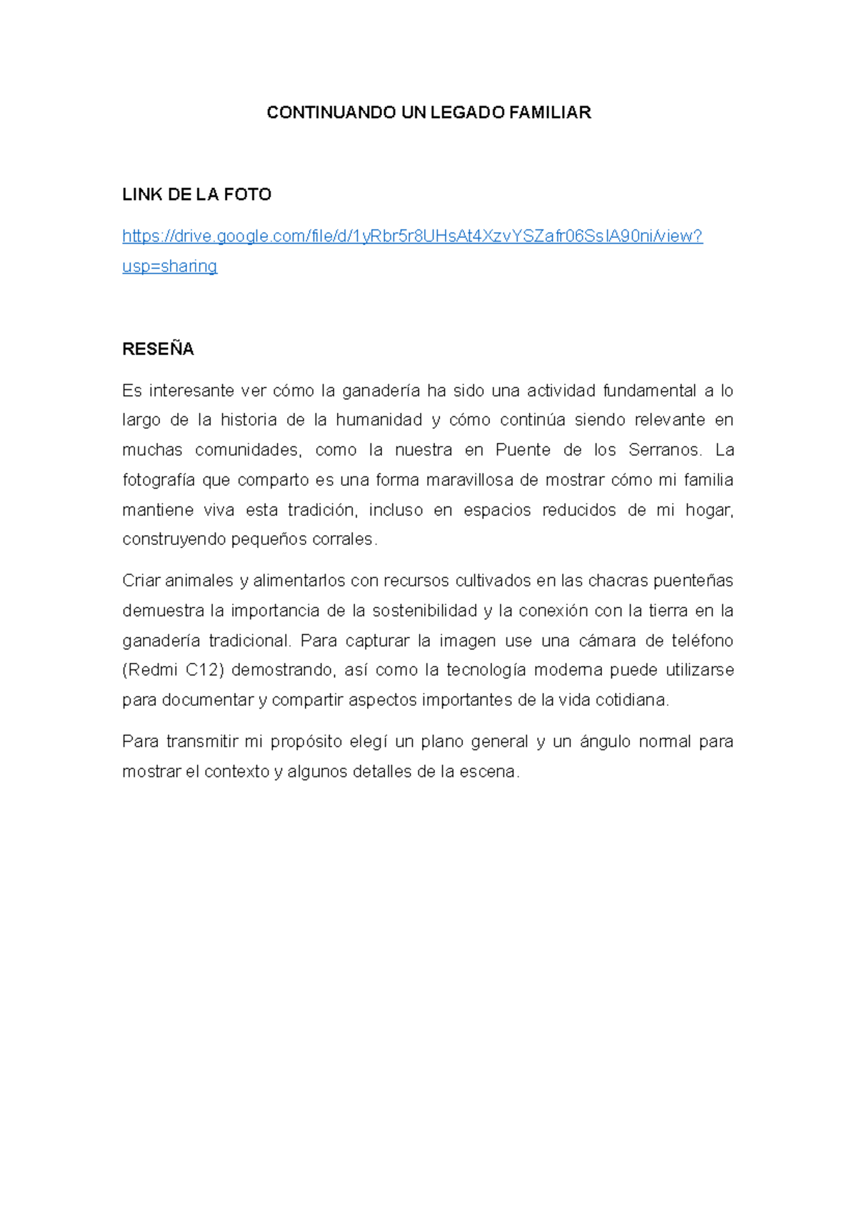 Continuando UN Legado Familiar - CONTINUANDO UN LEGADO FAMILIAR LINK DE ...