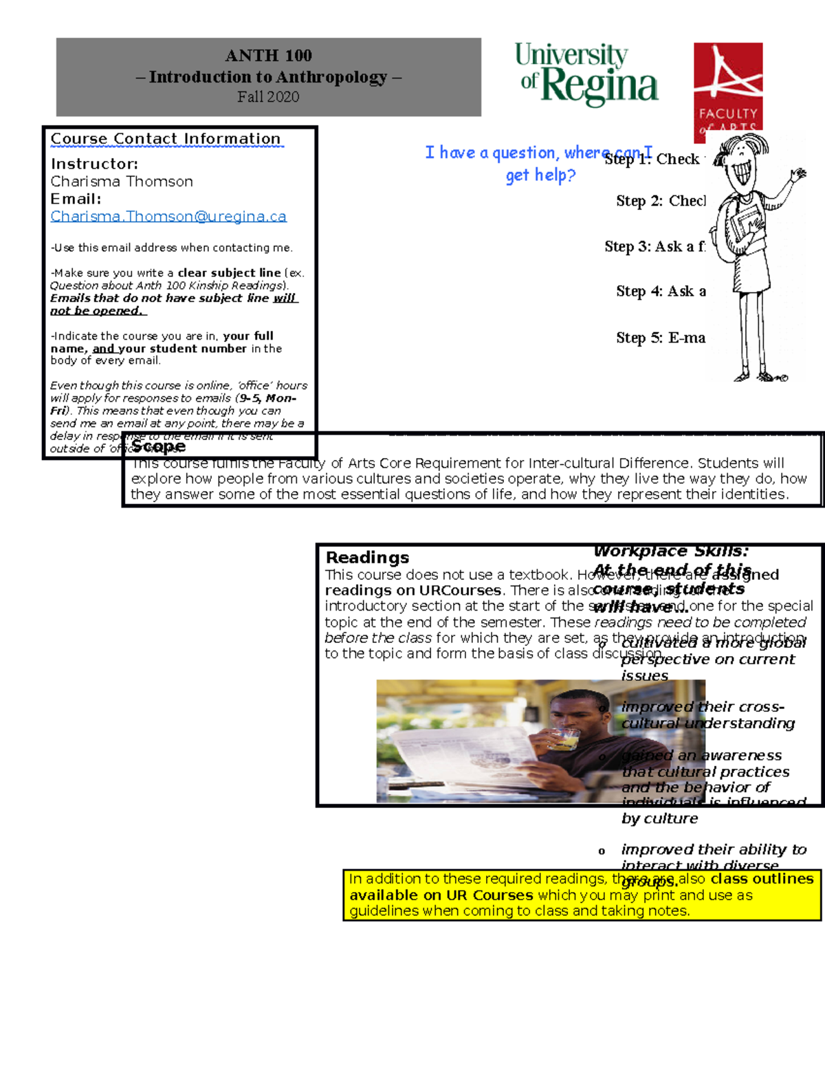 ANTH 100 - ANTH 100 - Powerpoint notes - ####### Course Contact ...