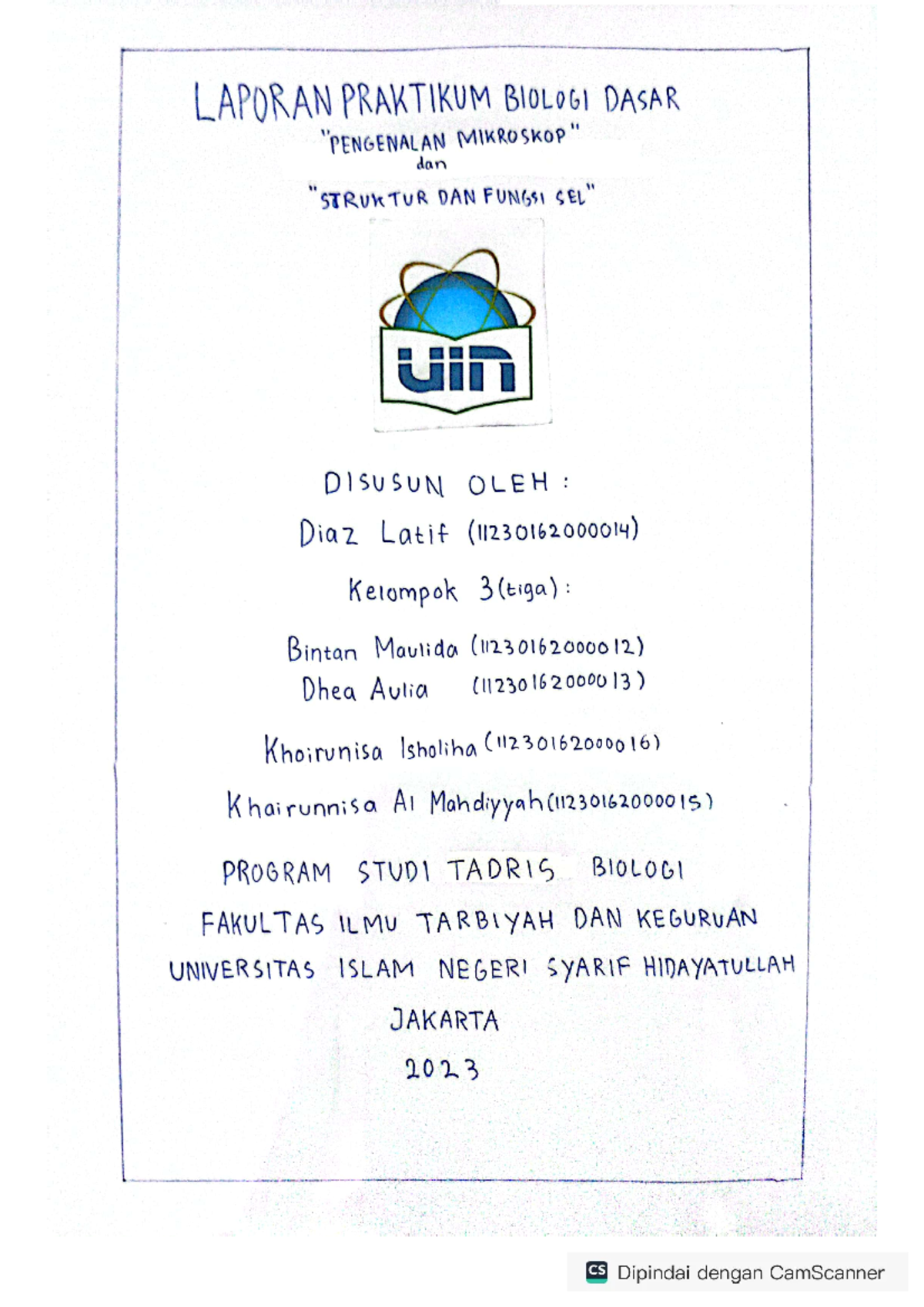 14 - Latep - Laprak Biodas - Biologi sel - Studocu