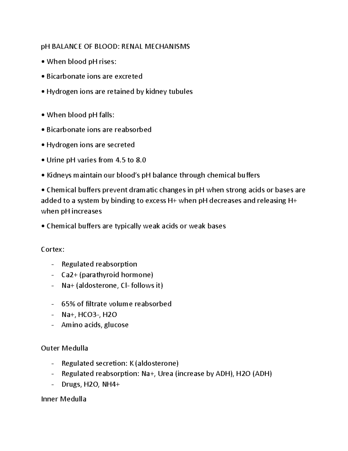 5k - p H Balance OF Blood - pH BALANCE OF BLOOD: RENAL MECHANISMS When ...