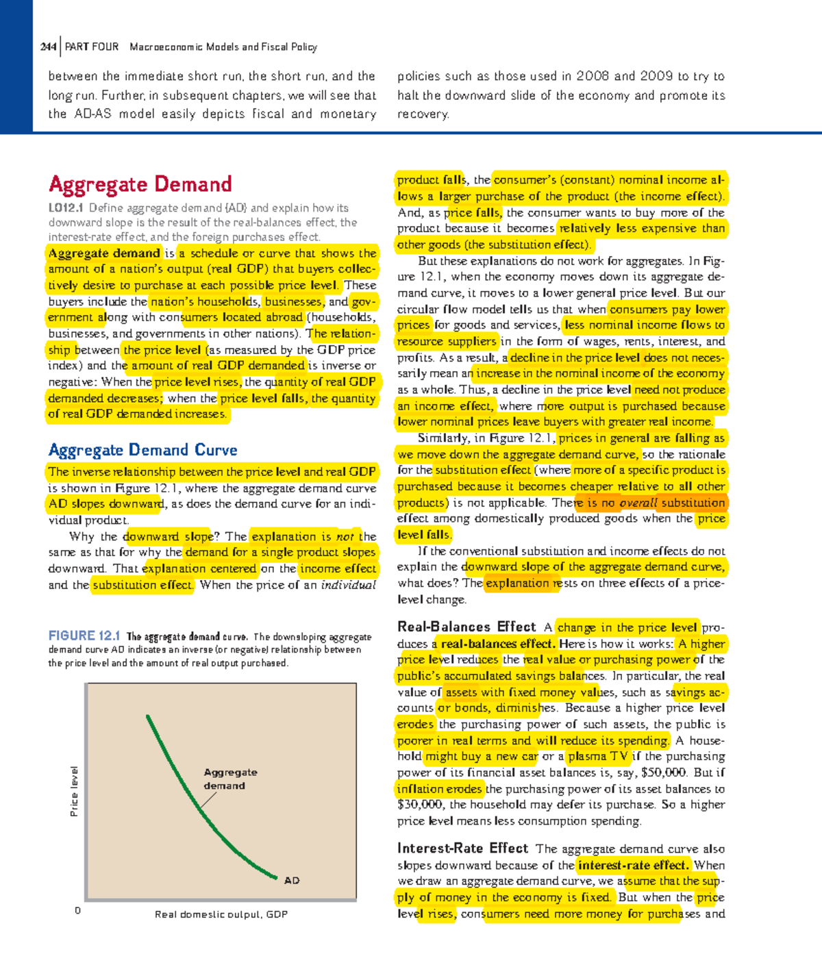 Aggregate Demand - 244 PART FOUR Macroeconomic Models and Fiscal Policy ...