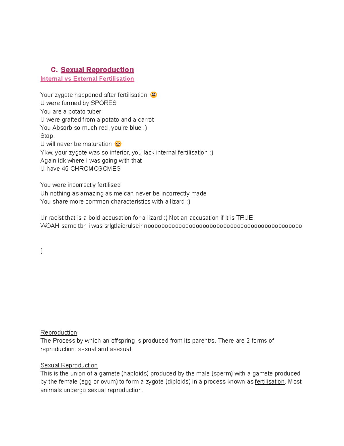 Module 5 Biology HSC Course - Google Docs - C. Sexual Reproduction ...