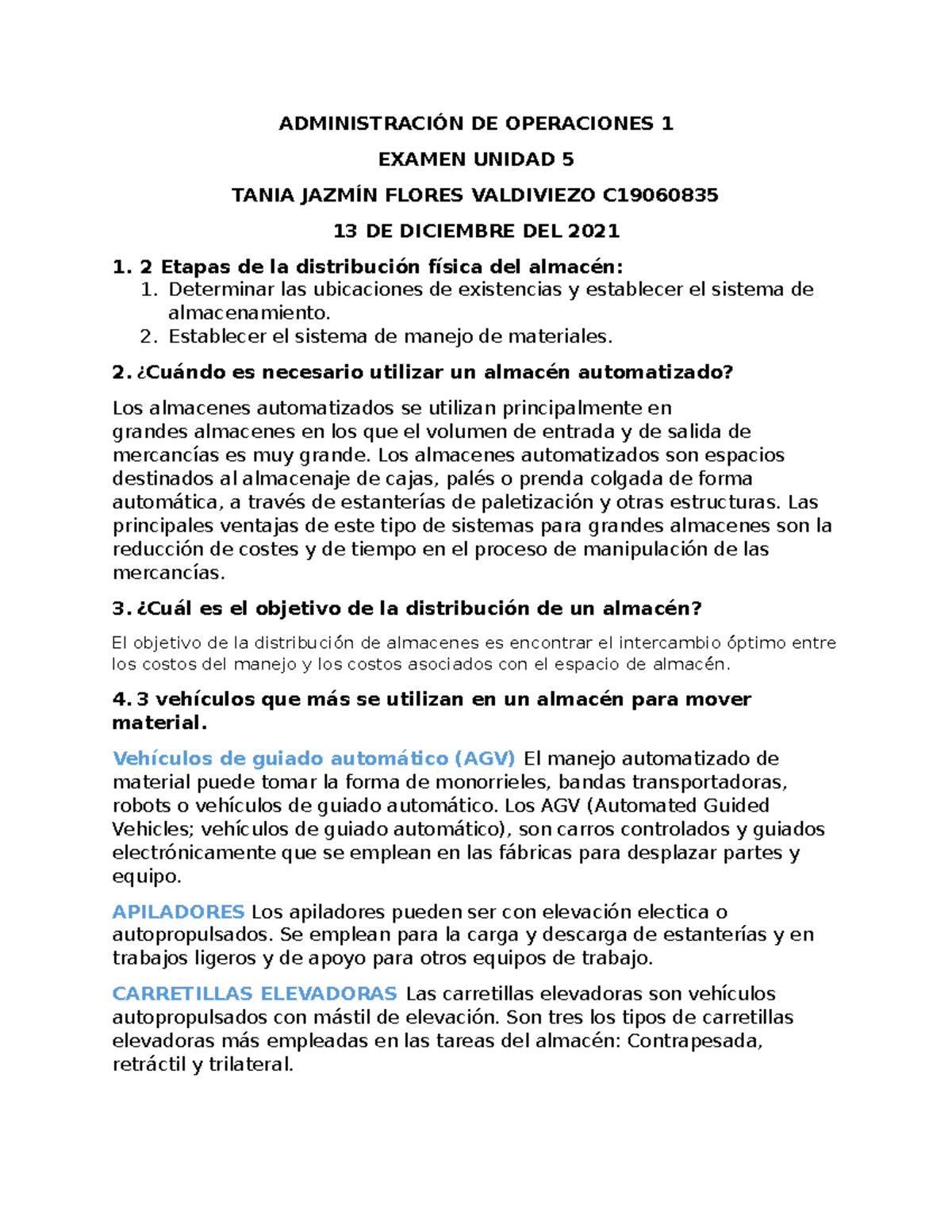 AO1 Examen U5 Tania Flores C19060835 - ADMINISTRACIÓN DE OPERACIONES 1 ...