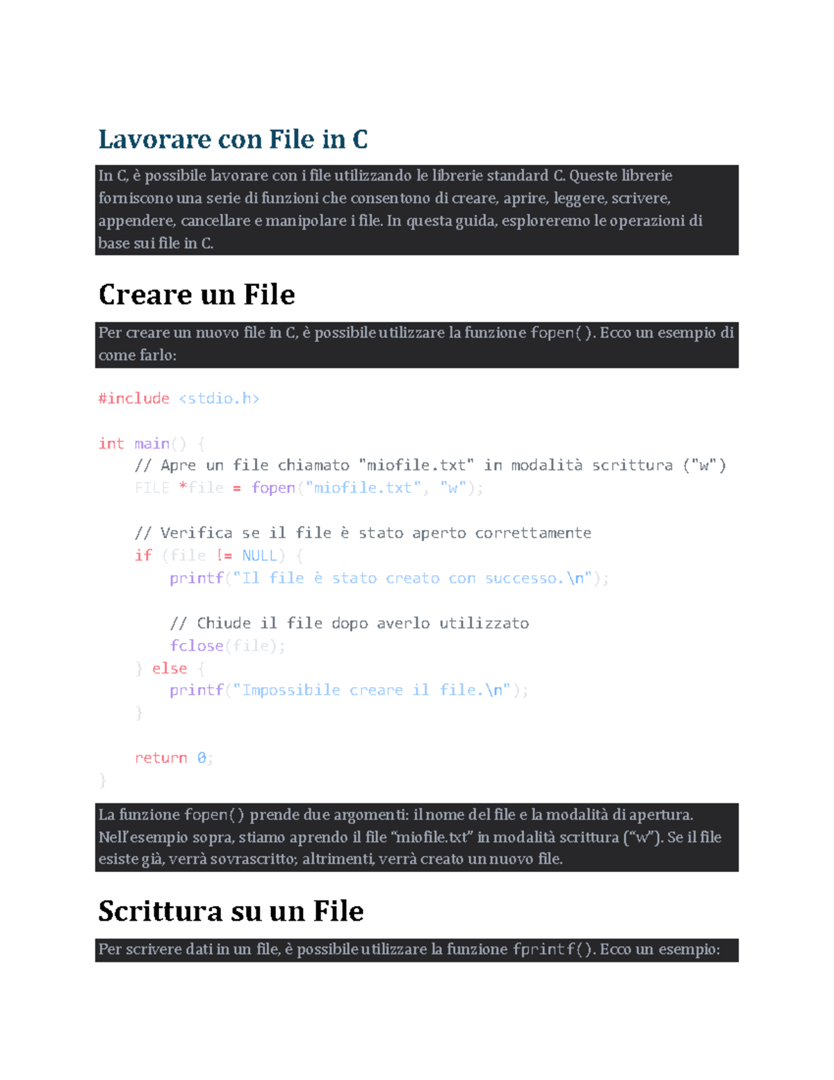 File in c - Riassunto Fisica - Lavorare con File in C In C, è possibile ...