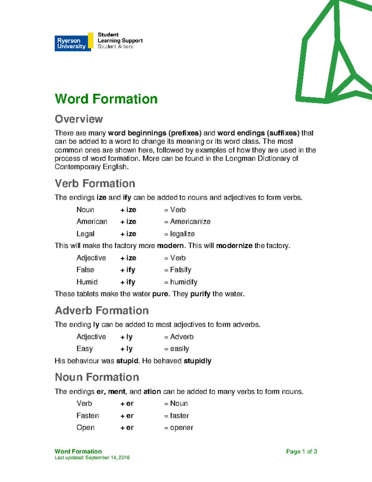 Word Formation rules - preparación para el examen del Use of English ...