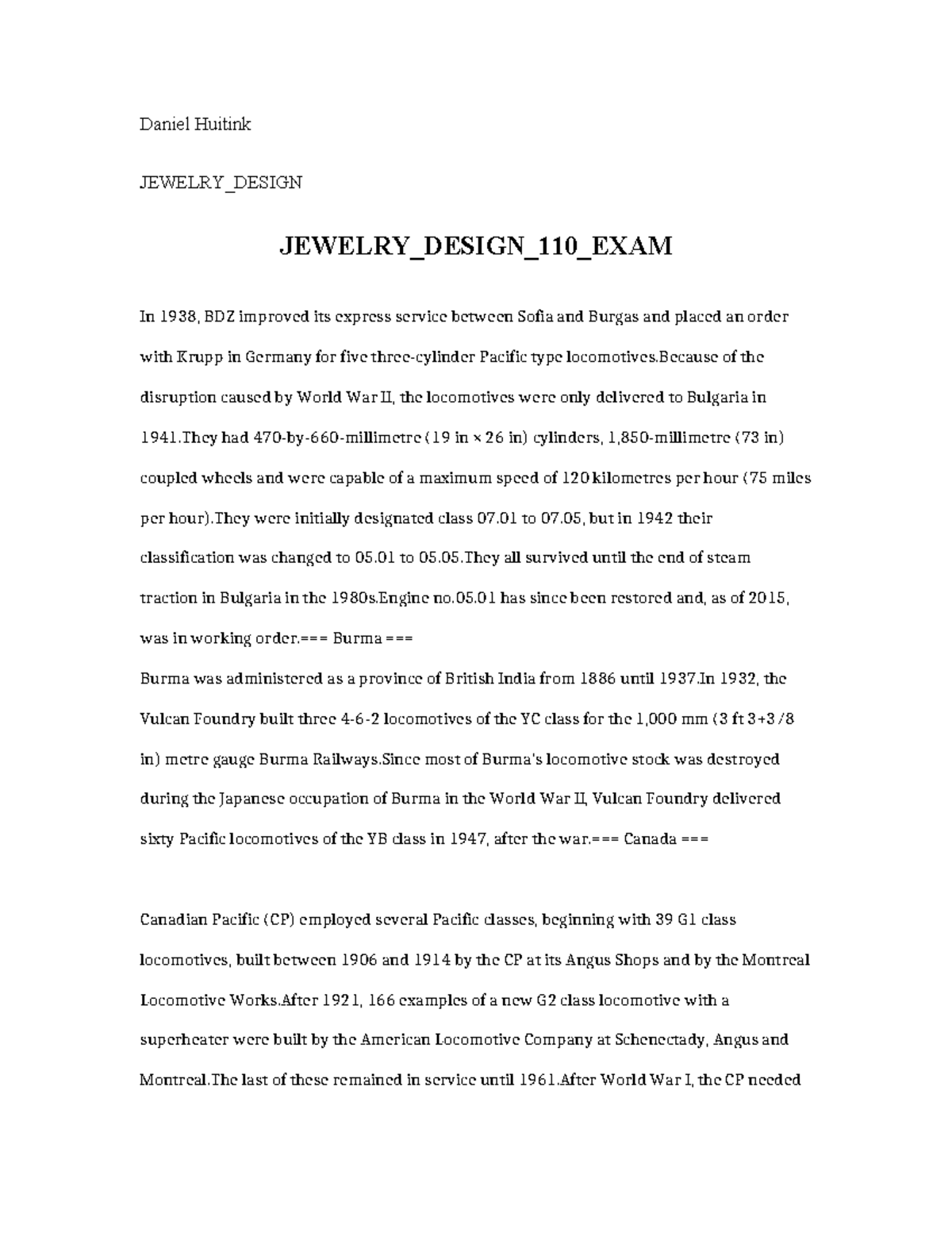 Jewelry Design 110 EXAM - Daniel Huitink JEWELRY_DESIGN JEWELRY_DESIGN ...