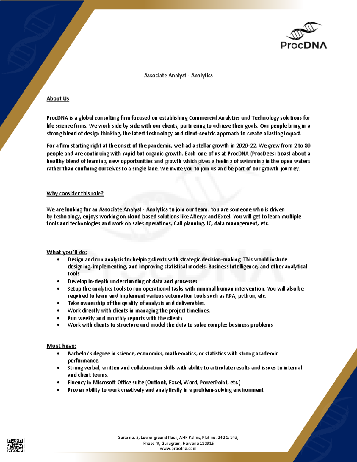 JD Associate Analyst Analytics 2023 - Associate Analyst - Analytics ...