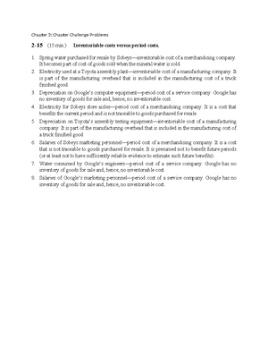 Sample questions - Horngren's Cost Accounting: A Managerial Emphasis ...