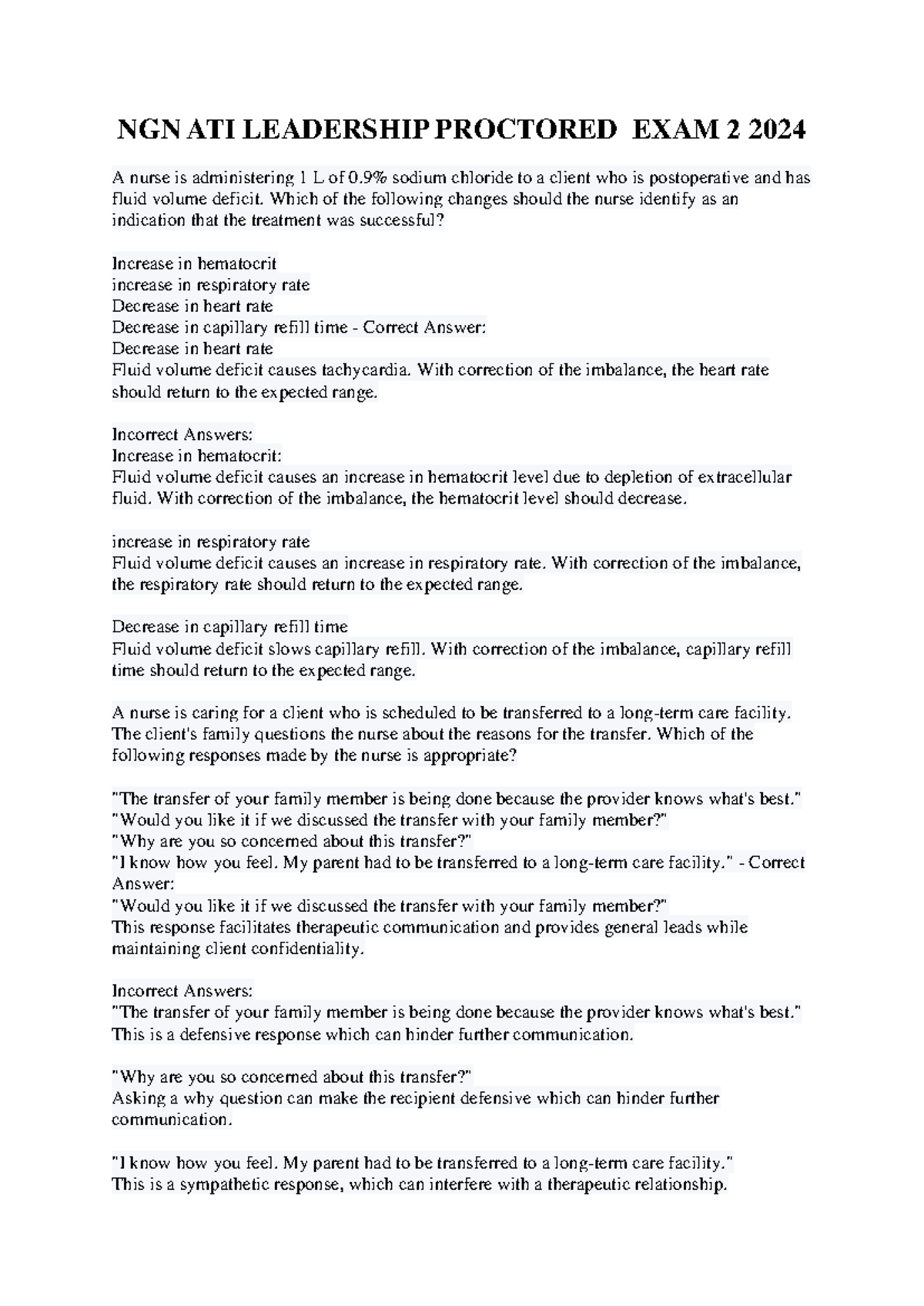 NGN ATI Leadership Proctored EXAM 2 2024 - NGN ATI LEADERSHIP PROCTORED ...