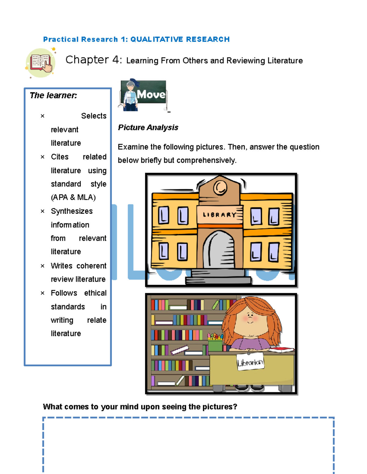 4. Learning From Others and Reviewing the Literature ( Final) - Chapter ...