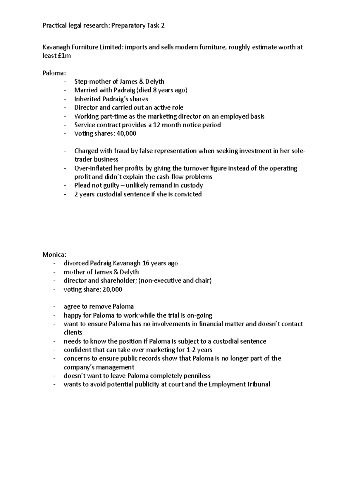 Practical legal research - preparatory task 2 - Practical legal ...