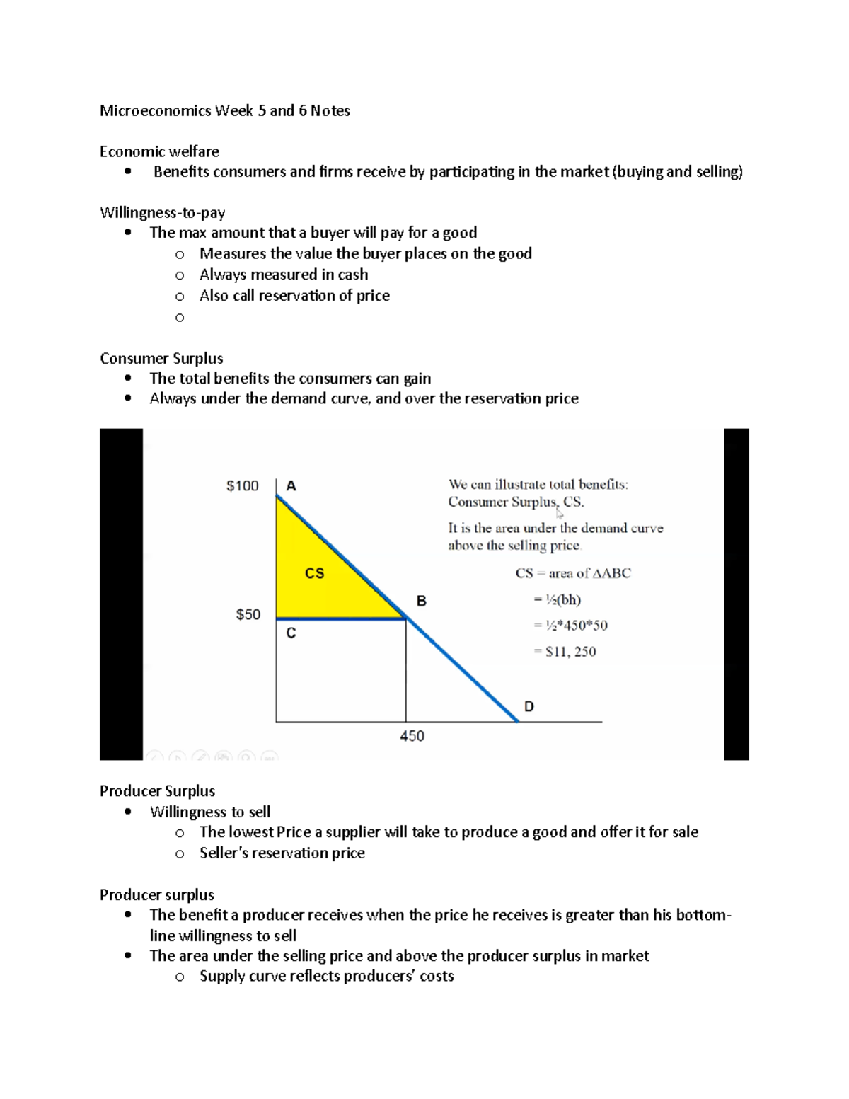 Microeconomics Week 5 and 6 Notes - Microeconomics Week 5 and 6 Notes ...