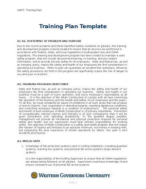 Training and Development - Task 1 - A1. Explain the need for training ...