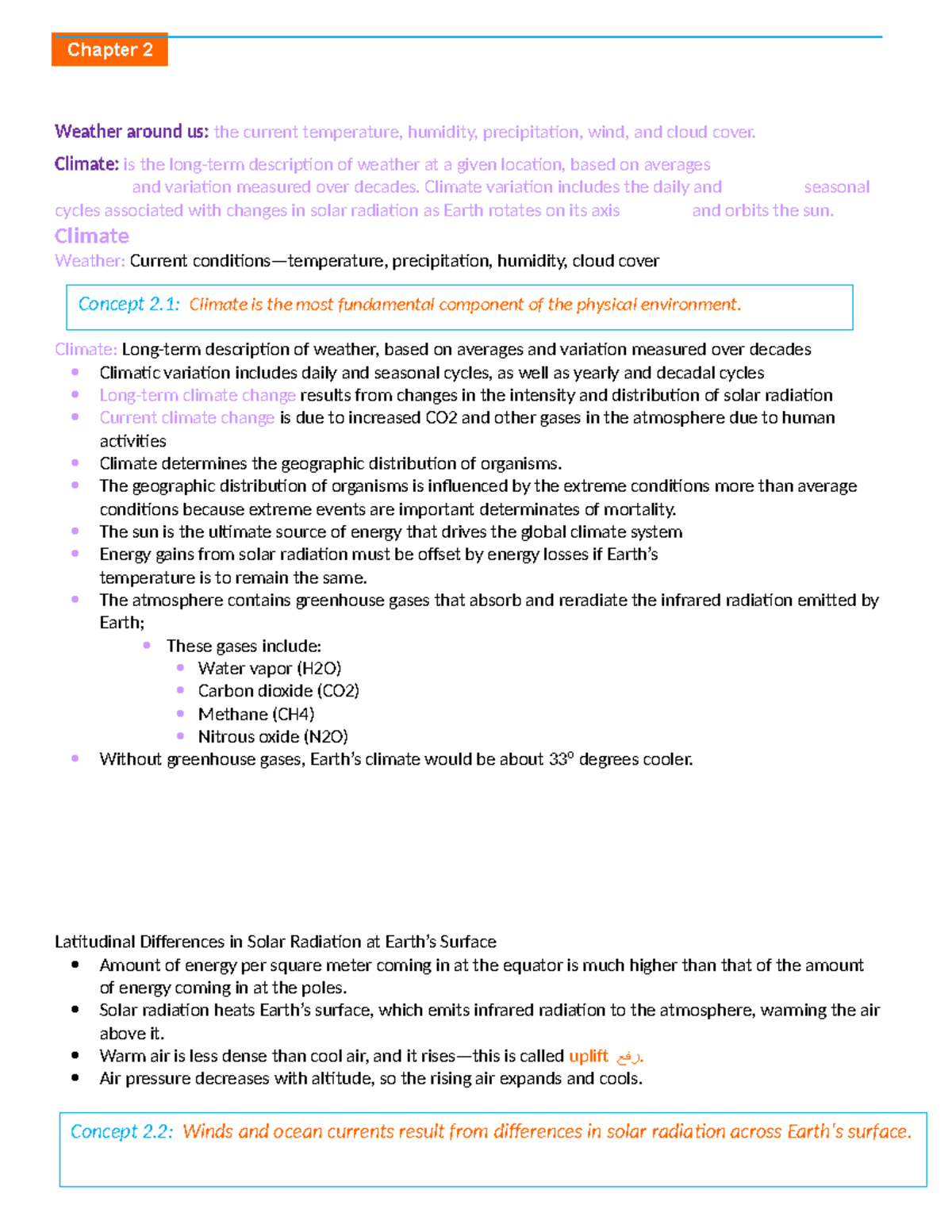Chapter 2- The Physical Environment - Chapter 2 The Physical ...