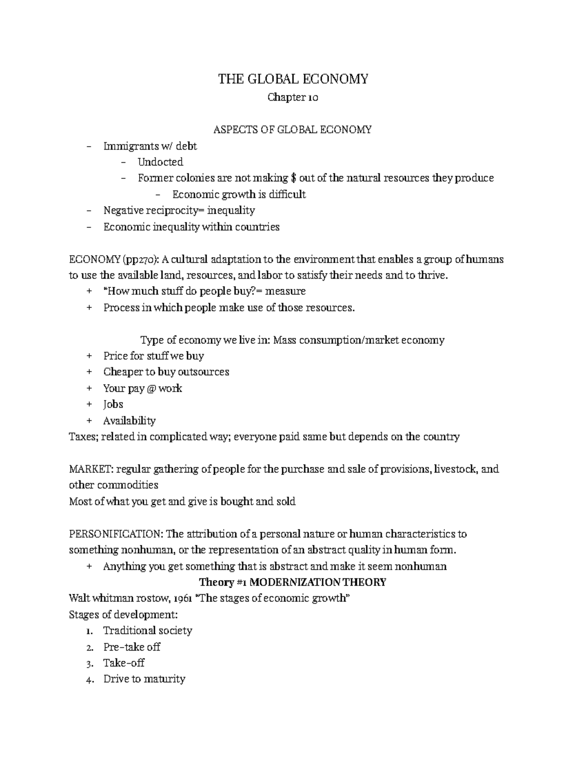 CHP10 The global economy - THE GLOBAL ECONOMY Chapter 10 ASPECTS OF ...