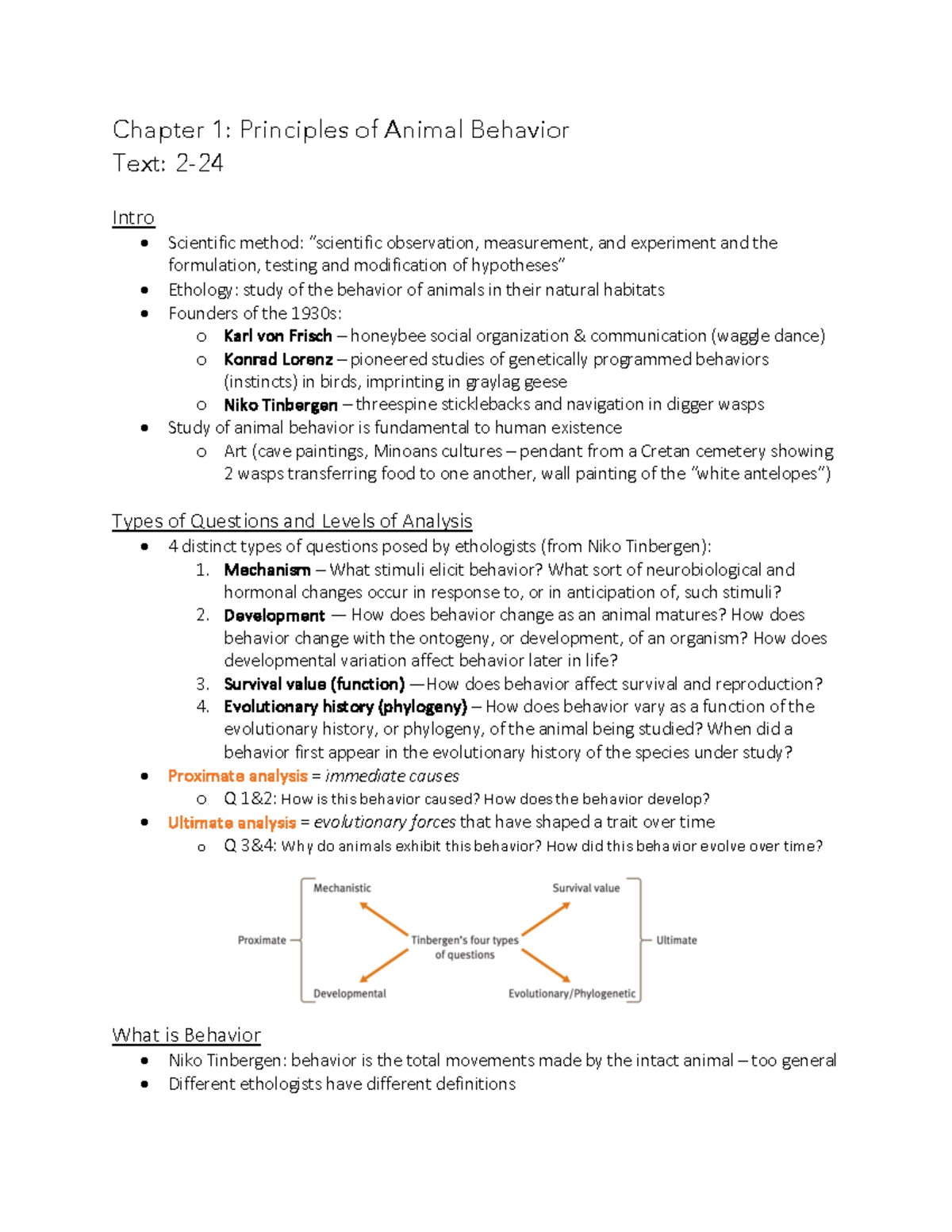 BIOL 321 Modules 1-3 - Lecture notes 1-3 - Chapter 1: Principles of ...