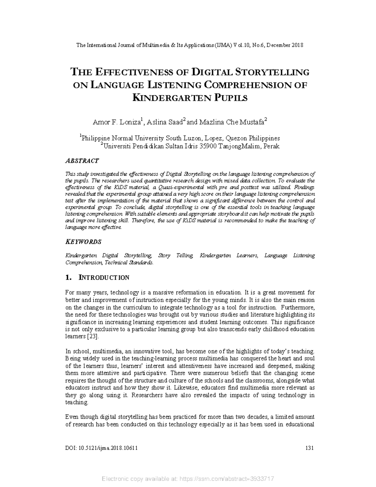 The Effectiveness of Digital Storytelling on Language Listening ...