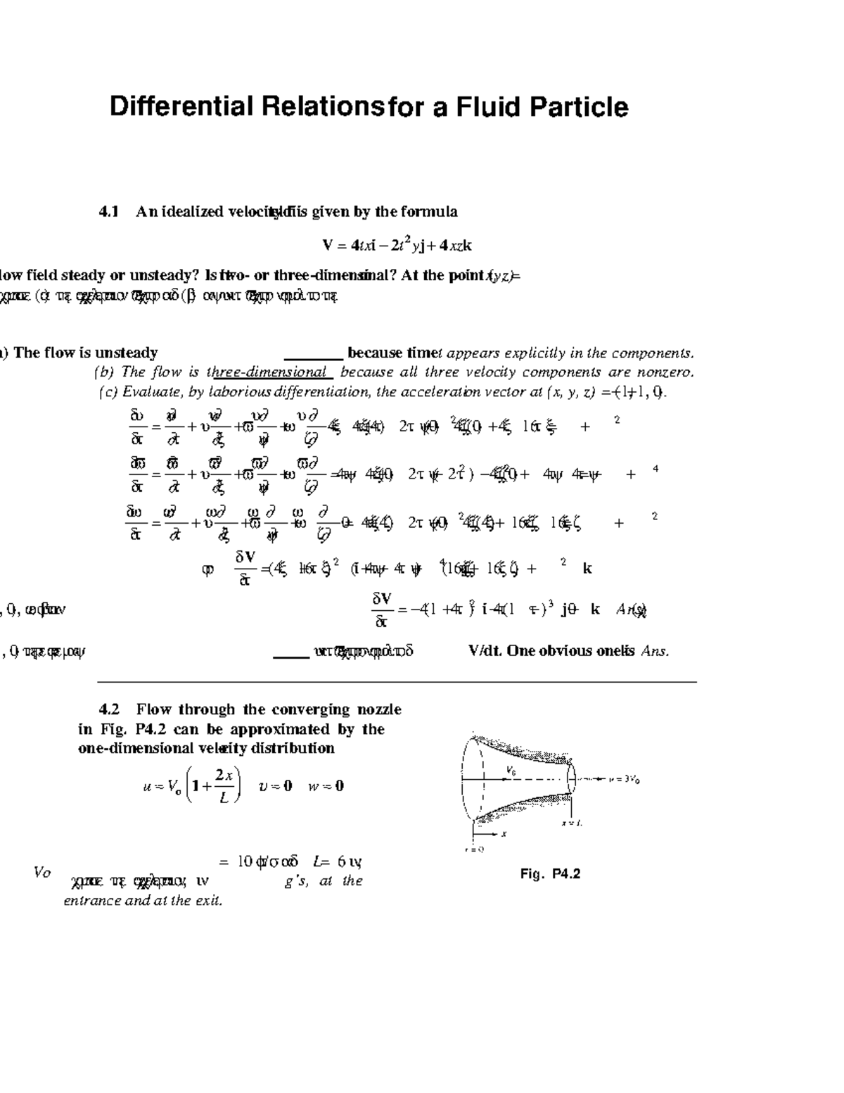 Differential Relations - (b) The flow is three-dimensional because all ...