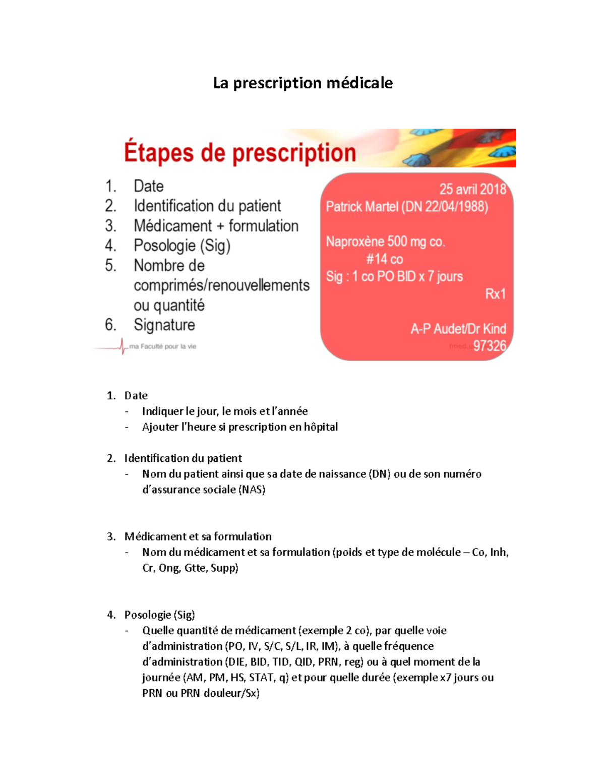 Guide de rédaction de prescription médicale en pédiatrie - La ...