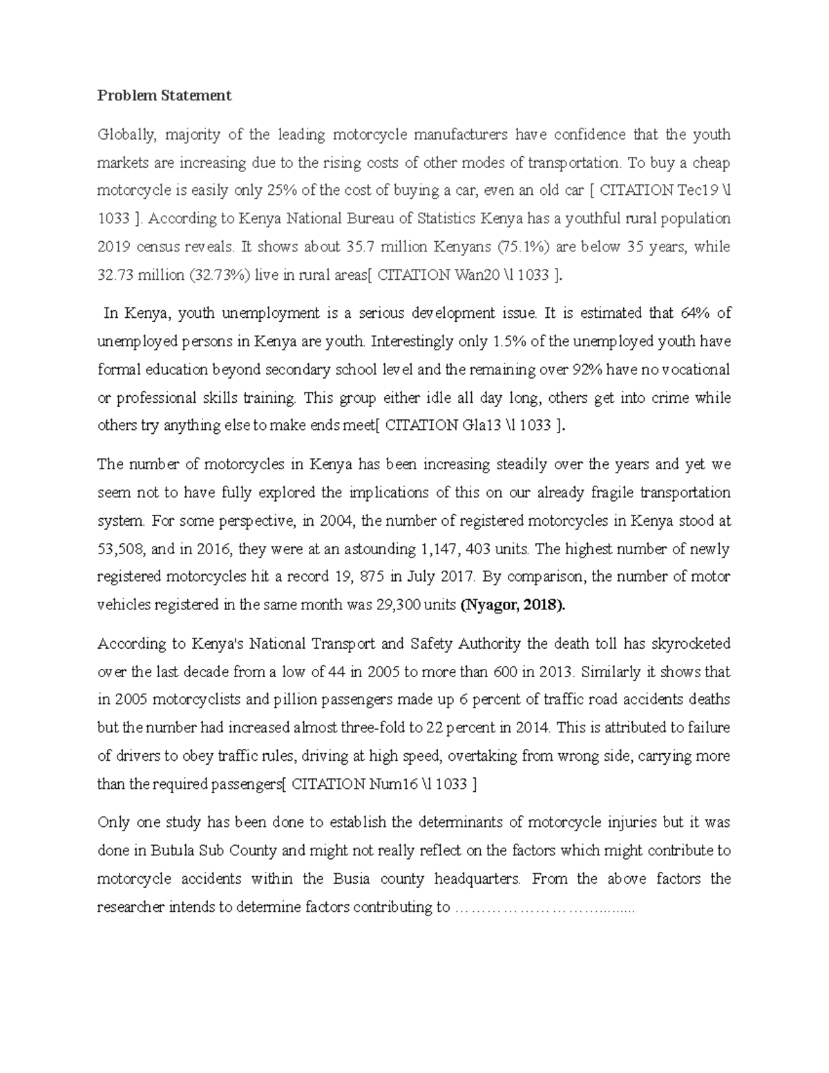 Problem Statement introduction - Problem Statement Globally, majority ...