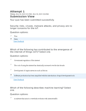 4-2 Module Four Quiz - Attempt Score 30 / 30 - A Overall Grade (Highest Attempt) 30 / 30 - A ...