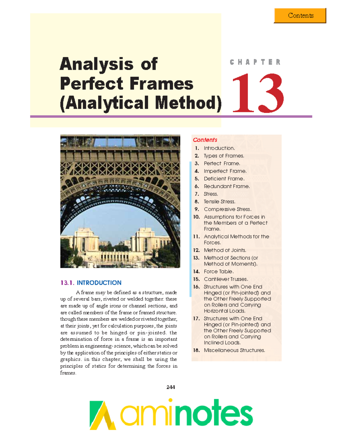 Force System and Structure - 244 A Textbook of Engineering Mechanics ...