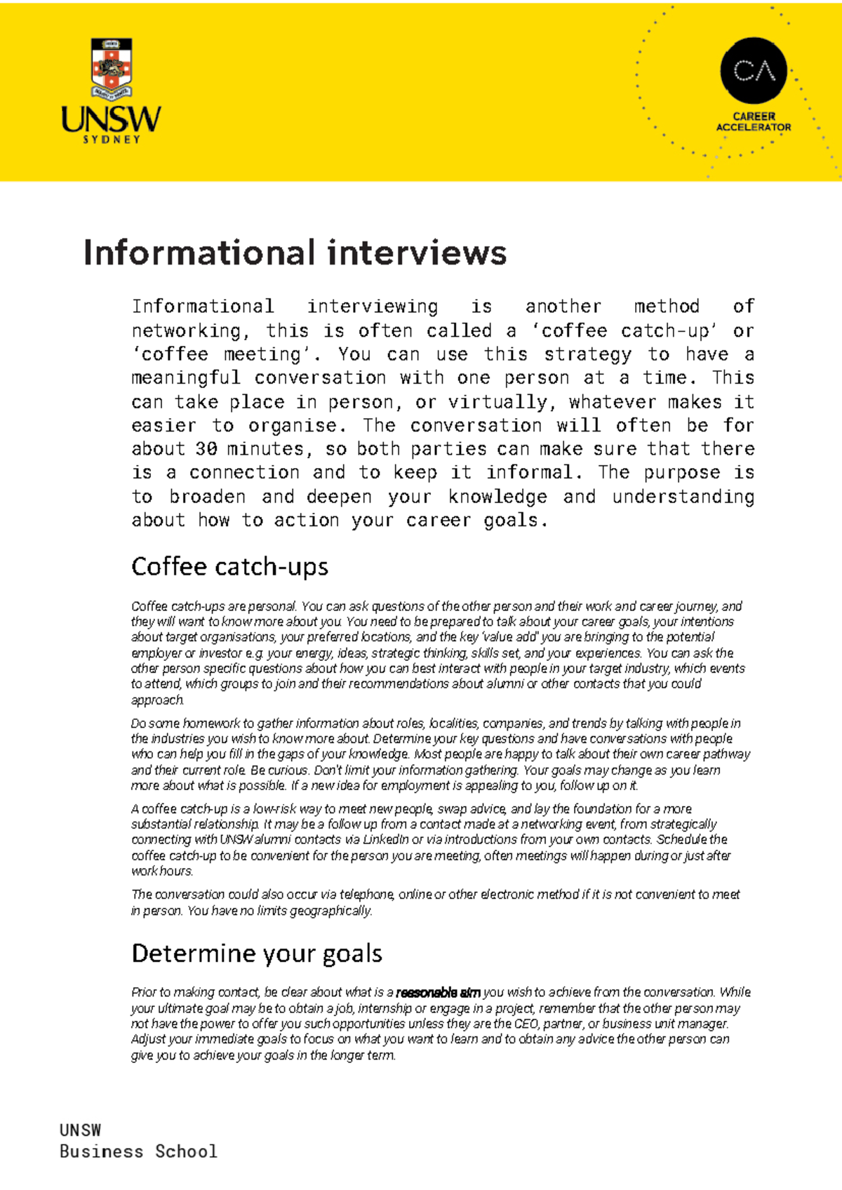 Informational-Interviews - Informational interviews Informational ...