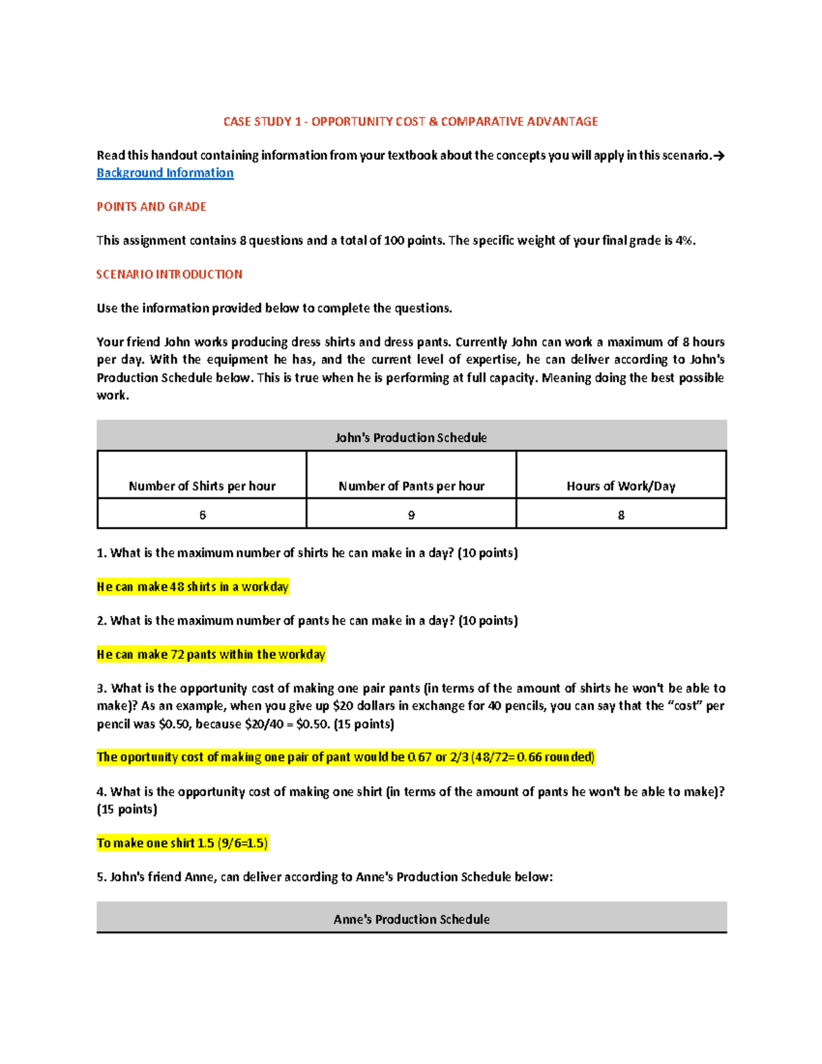 Case Study 1 Macroeconomic - CASE STUDY 1 - OPPORTUNITY COST ...