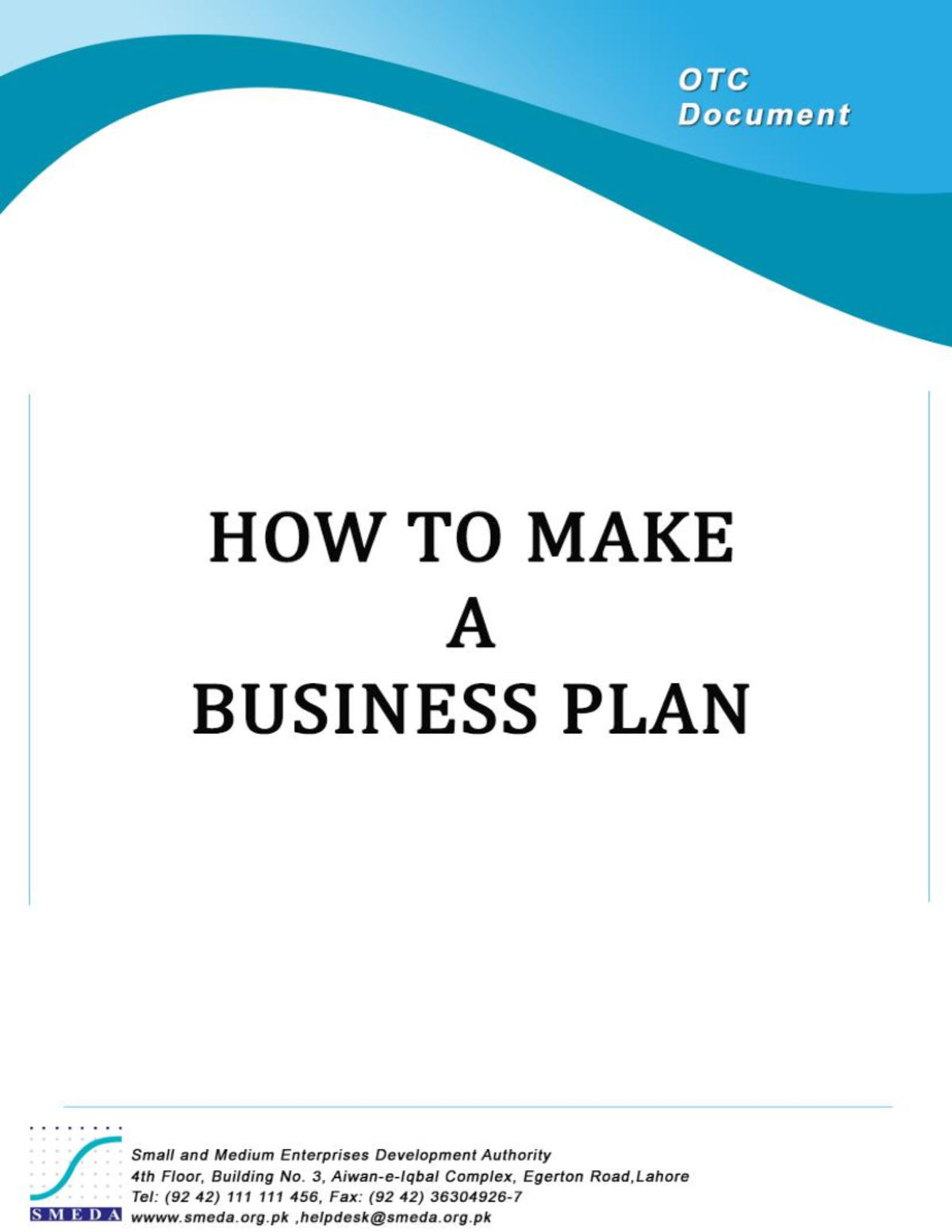 How to Make a Business Plan - Table of Contents 1 - Studocu