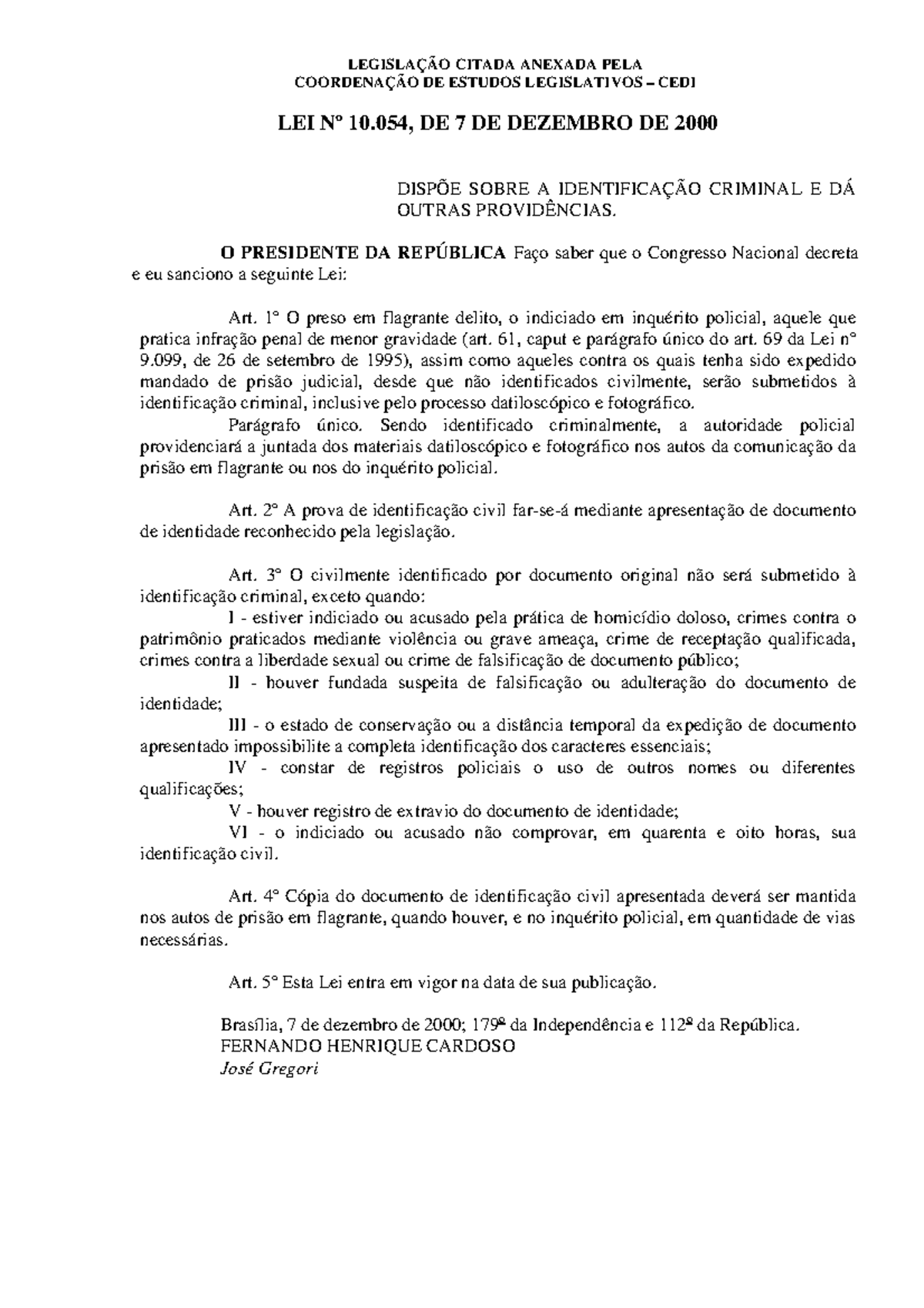 Legislacao Citada PL 417 2003 - COORDENAÇÃO DE ESTUDOS LEGISLATIVOS ...