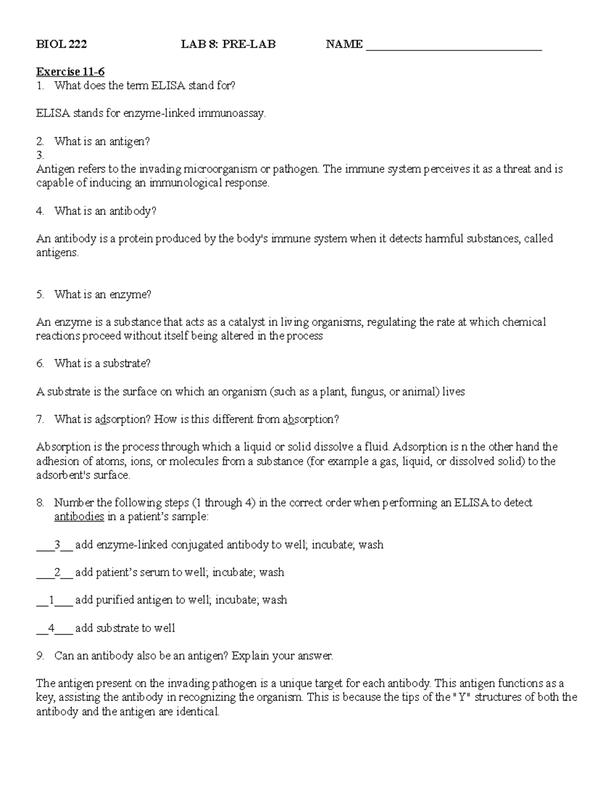 Prelab 08 - FALL 2021 (1) 2 - BIOL 222 LAB 8: PRE-LAB NAME ...