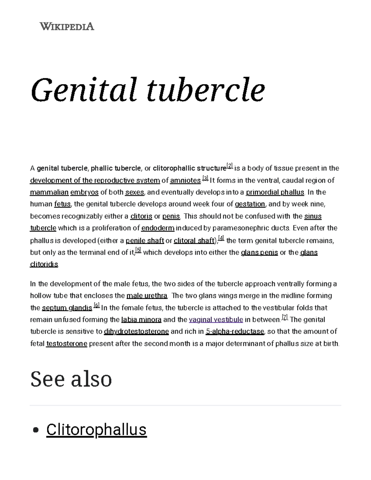 Genital tubercle - Wikipedia - Genital tubercle ####### A genital ...