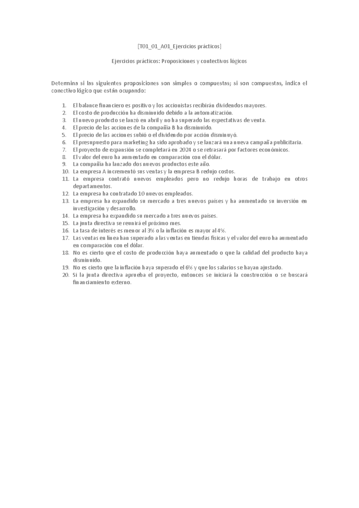 T01 01 A01 Ejercicios prácticos - [T01_01_A01_Ejercicios prácticos] Ejercicios prácticos: - Studocu