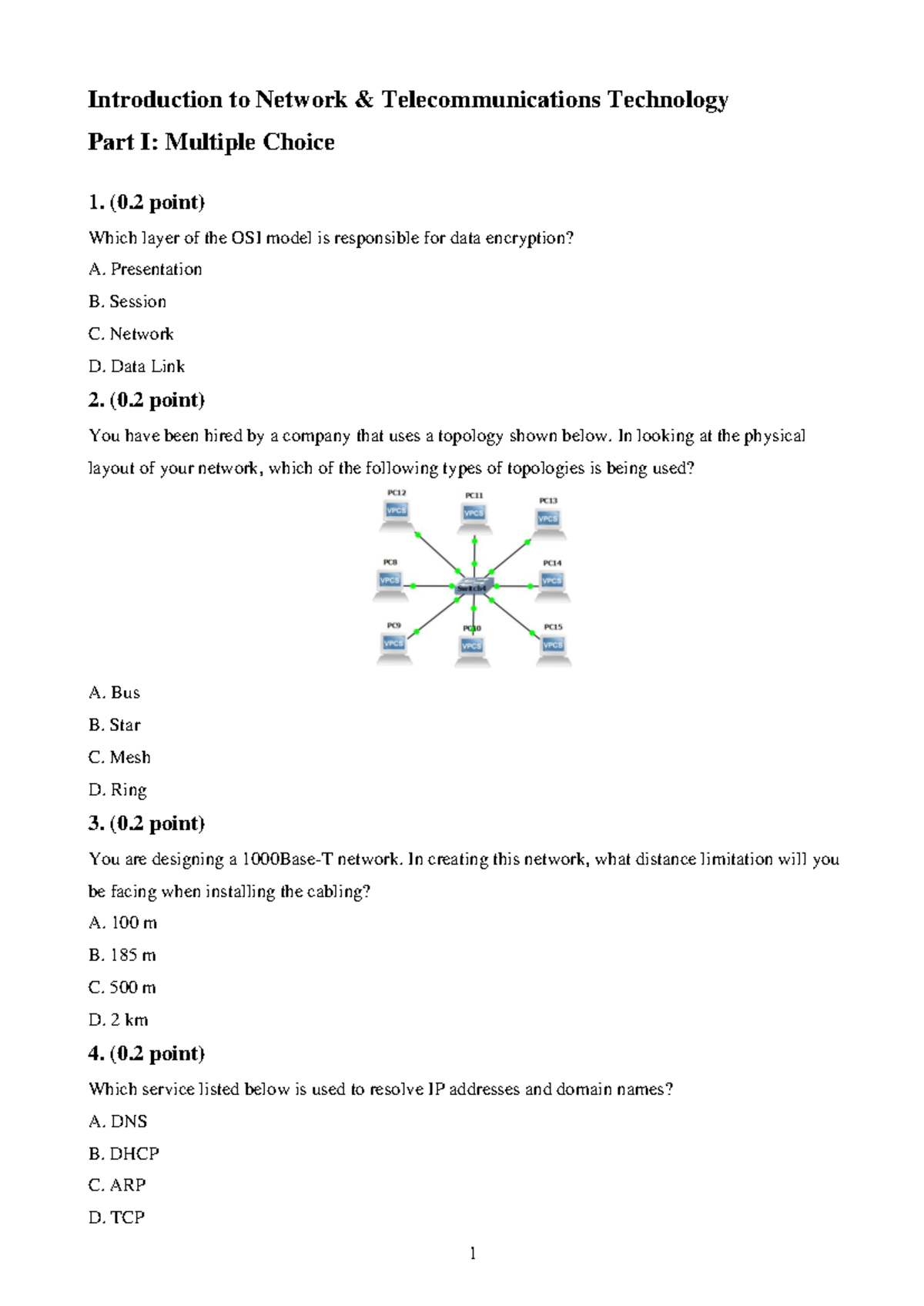CMU-CS 252 - On Tap - Summary Introduction to Network - Introduction to ...