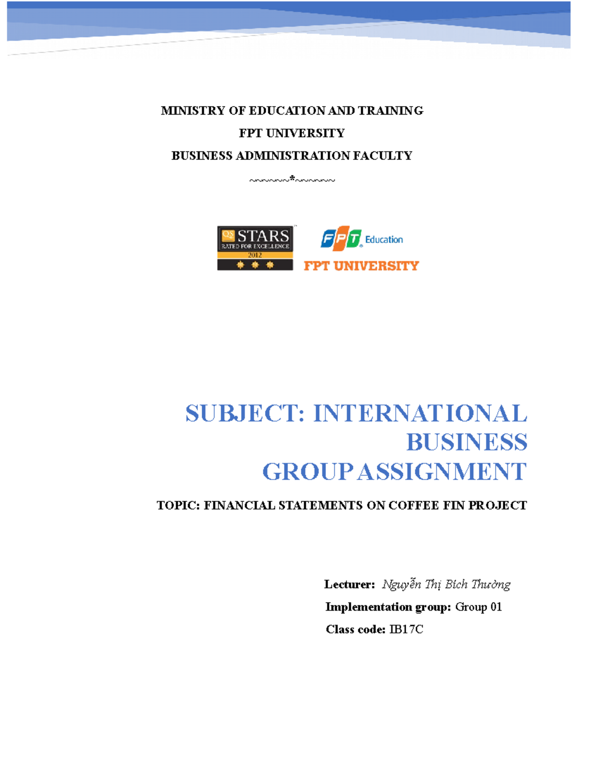 Group-FIN-Word - fdfd - MINISTRY OF EDUCATION AND TRAINING FPT ...