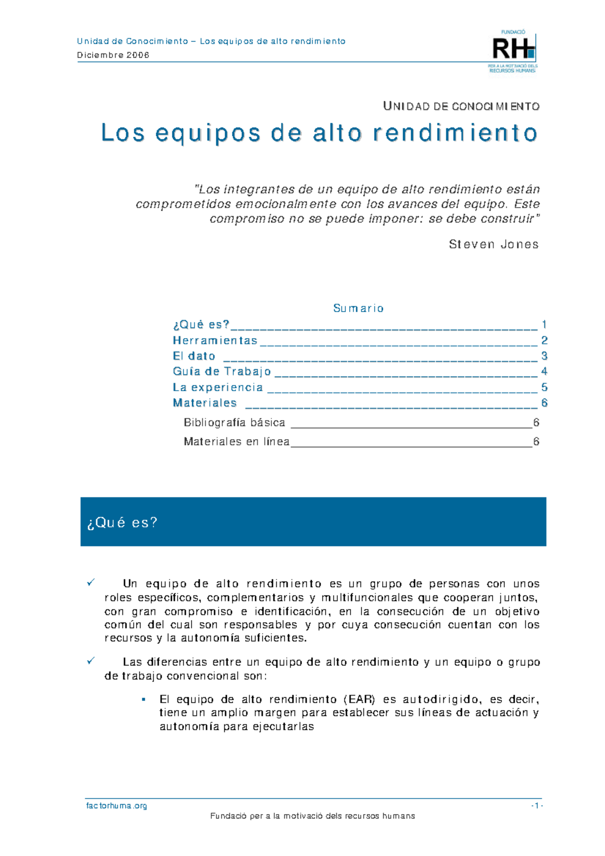 Material complementario Unidad 2 (Modulo 1) - Diciembre 2006 factorhuma - 1 - UUNINIDDAADD DDEE ...
