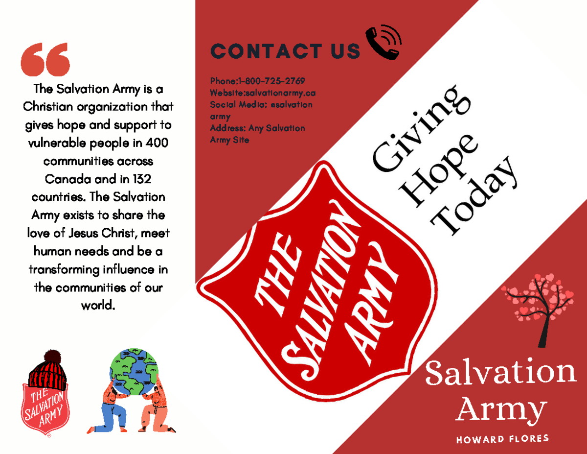 Salvation Army 3 - It’s a poster lol - C ON TAC T U S Phone:1-800-725 ...