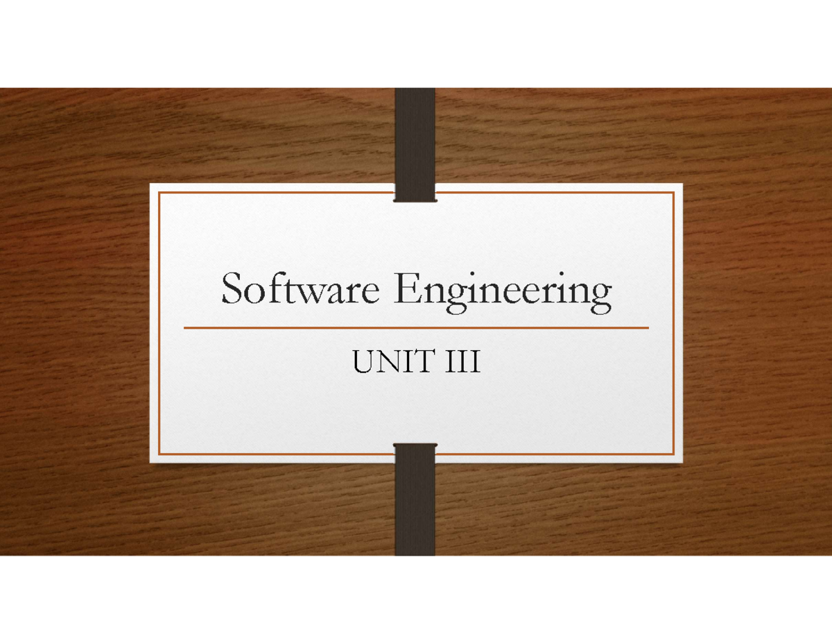 UNIT III PART 1 - keep it - Software Engineering UNIT III Pattern- a repeated form Design ...