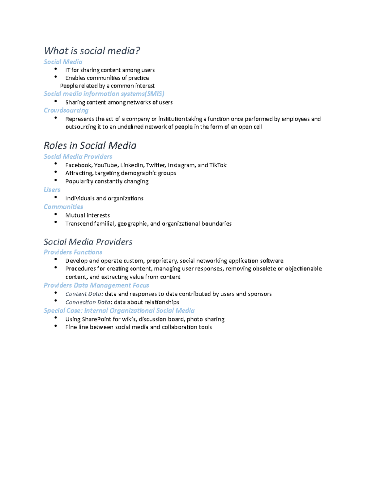 Social media - Studocu