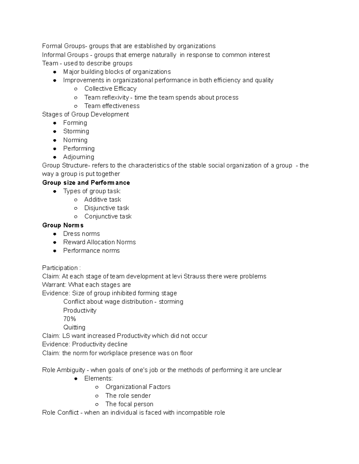 Chapter 7 - Notes in class and definition, participation example are ...