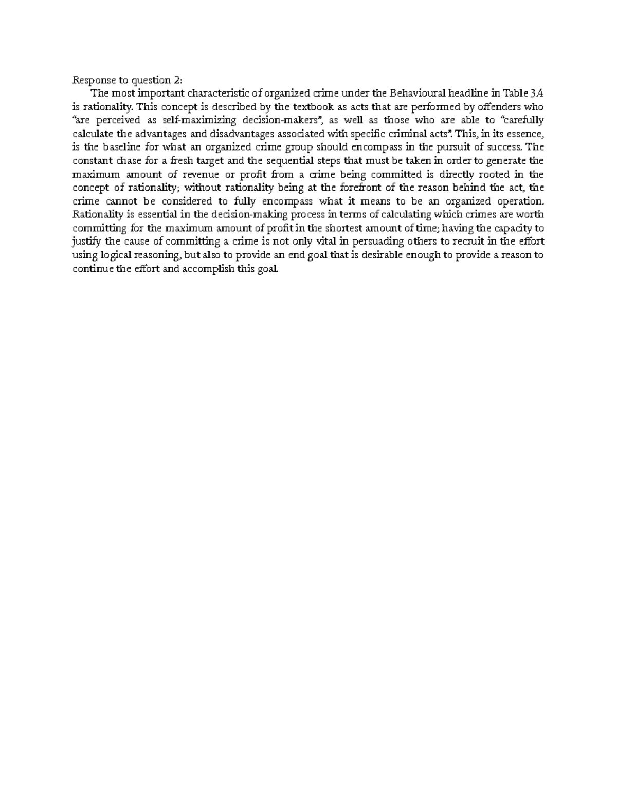 Weekly Discussion Questions - Lesson 3 - Response to question 2: The ...