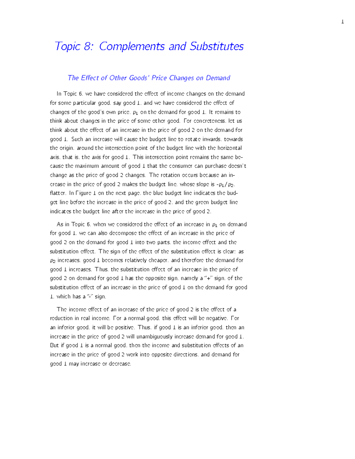 Lecture Notes 8 - materials from ECON 121 at Yale with T. Borgers - ♦♣ ...