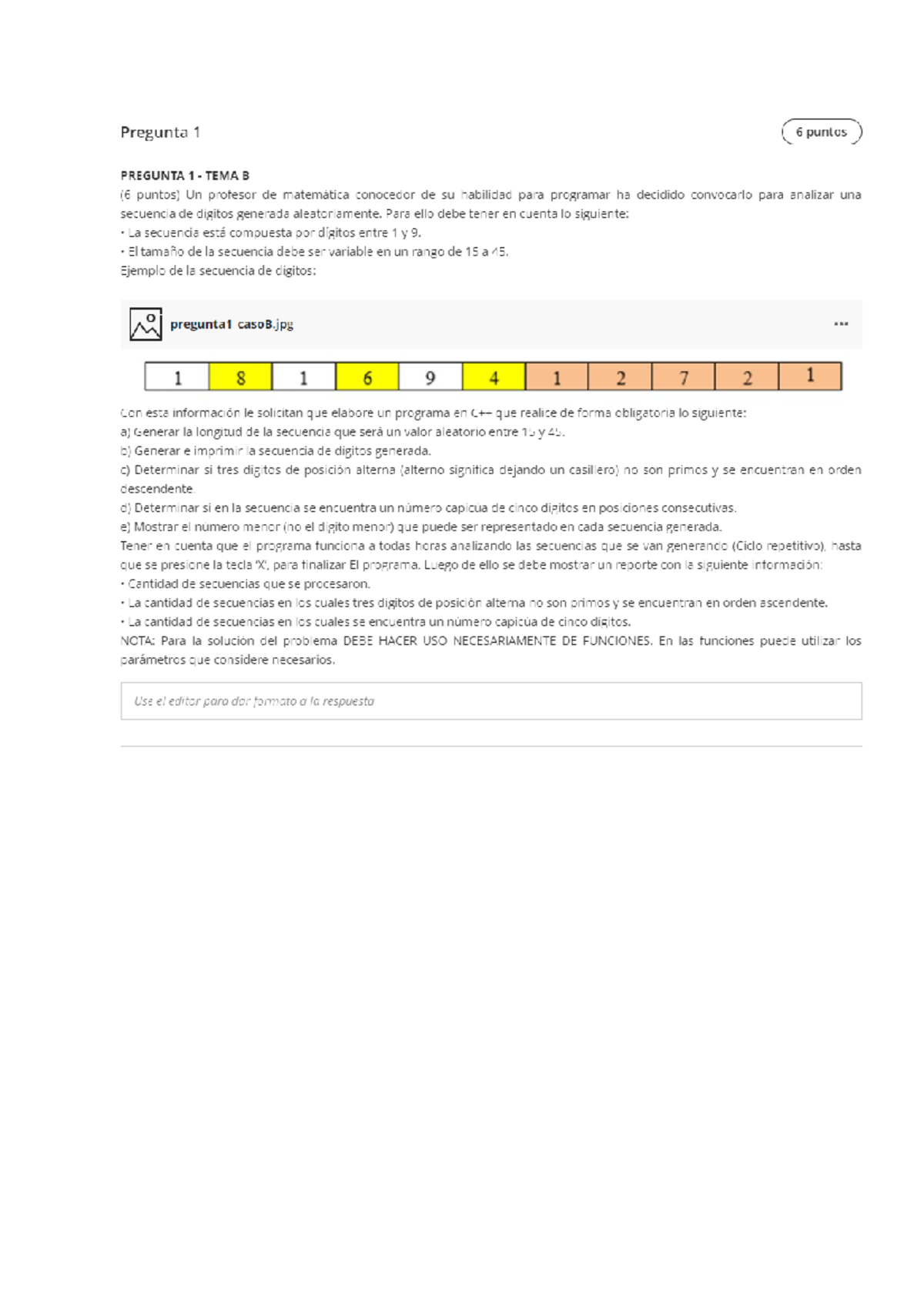 Examen final de programacion 1 CC47 - Programación 1 - UPC - Studocu
