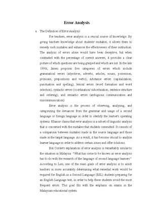 The Cause of Errors in Language Learning - The Cause of Errors Pit Corder claimed that three key ...