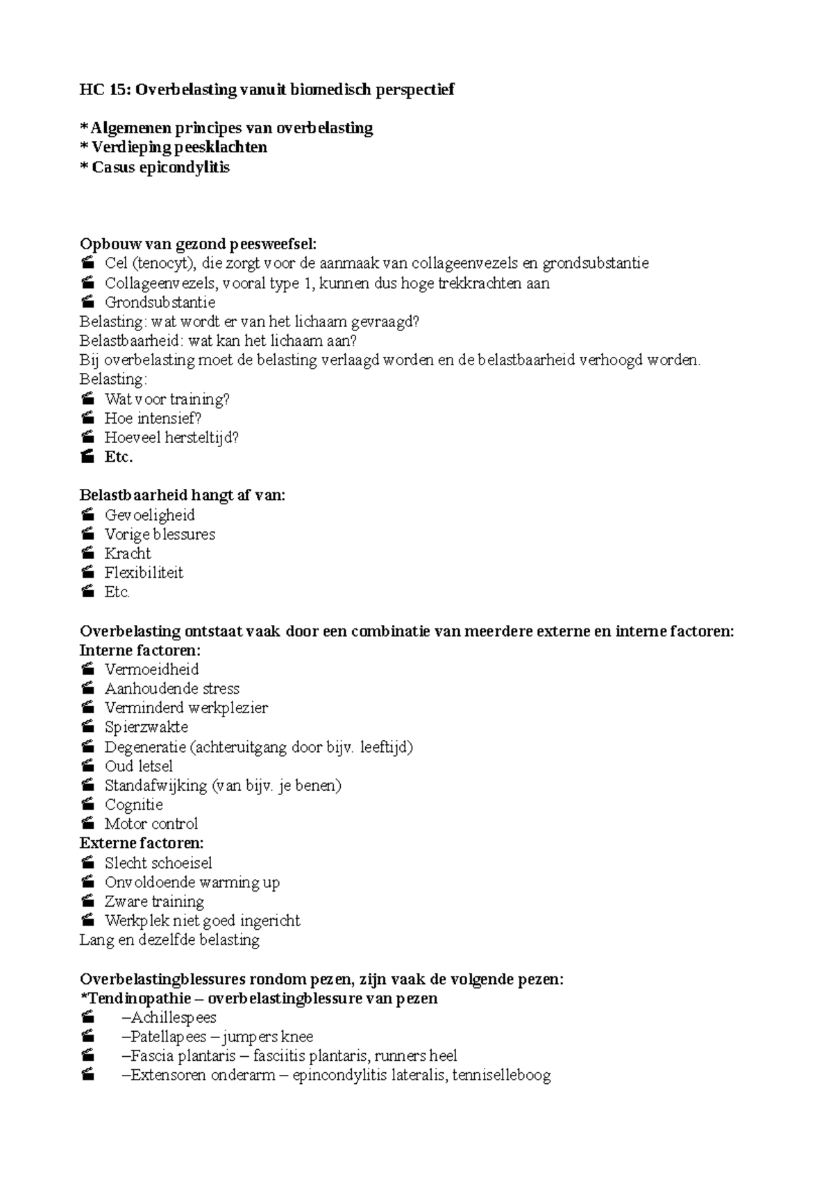 HC 15 Overbelasting - HC 15: Overbelasting vanuit biomedisch ...
