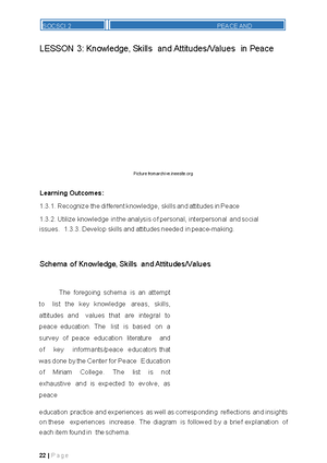 L2 (Violence in Human Life) - SOCSCI 2 PEACE AND DEVELOPMENT LESSON 2 ...