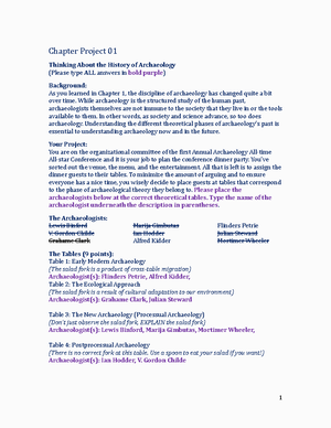 Chapter Project 02 - Paraphrased - Chapter Project 02 Analyzing Preservation Processes (Please ...