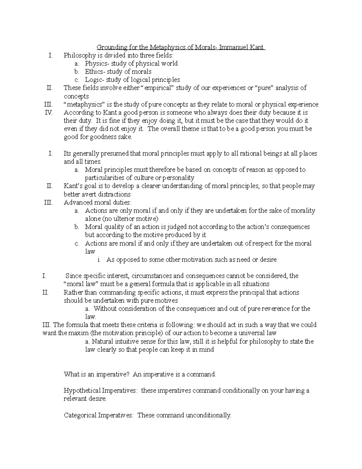 Grounding for the Metaphysics of ' Morals - Grounding for the ...